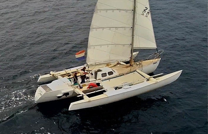 trimarans for sale a unique Cabin Sib trimaran in Constant Camber by ...